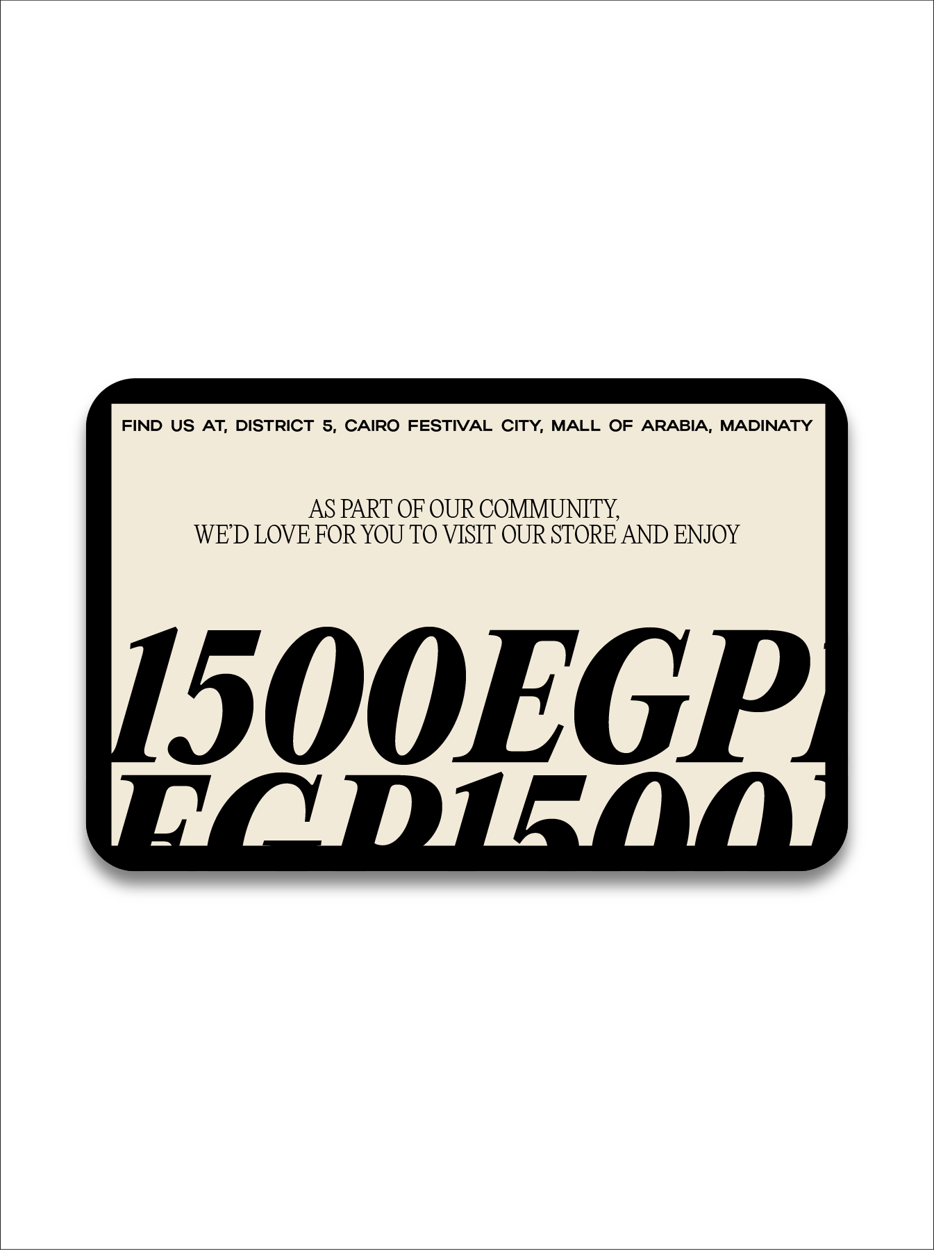 Go Native Treat Yourself Gift Card 1500 EGP